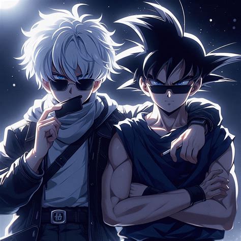 Son Goku With Gojo Satoru By Abubakarmujtaba On Deviantart