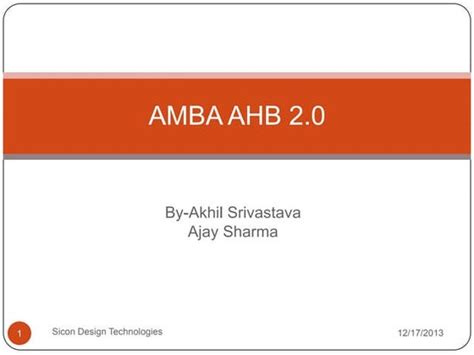 amba ahb 5 pptx computer networking computing
