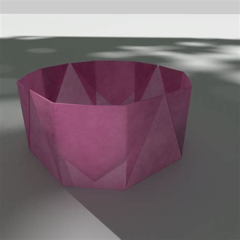 종이 접기 그릇 3d 모델 5 Blend Fbx Obj Unknown Free3d