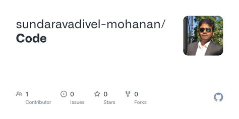 GitHub Sundaravadivel Mohanan Code