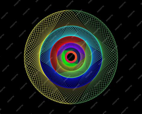 Premium Vector Geometric Spirograph Effect Vector Dsign