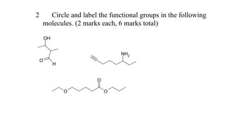 Solved Circle And Label The Functional Groups In The Chegg