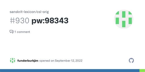 Pw98343 · Issue 930 · Sanskrit Lexiconcsl Orig · Github
