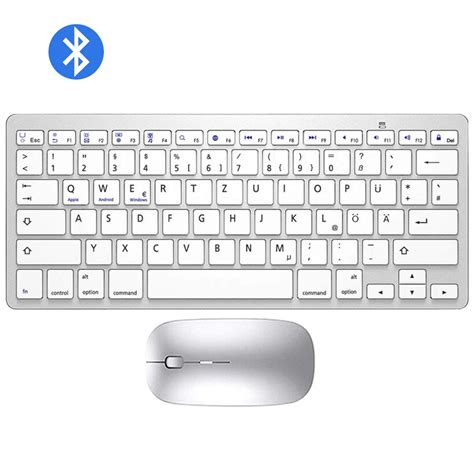 German Qwertz Layout Bluetooth Keyboard Mouse Comb Vicedeal