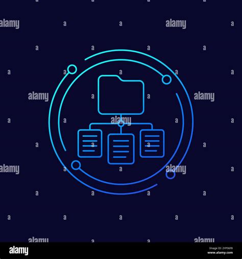 Classification Icon Data Management Linear Design Stock Vector Image