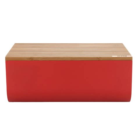 Alessi Mattina Bread Bin Red The Century House Madison Wi