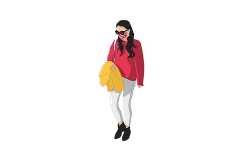 Premium Vector Vector Illustration Of Casual Women Posing