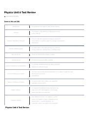 Physics Unit Test Review Flashcards Pdf Physics Unit Test Review Leave The First Rating