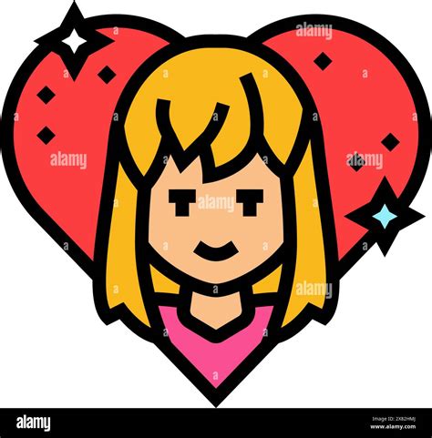 Waifu Otaku Color Icon Vector Illustration Stock Vector Image And Art Alamy