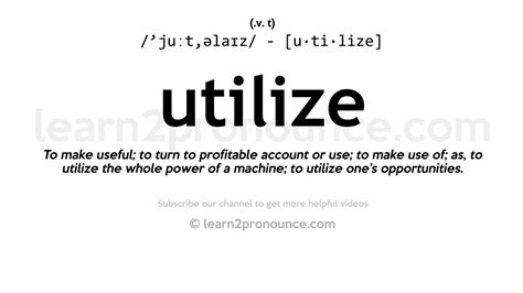 utilizing meaning