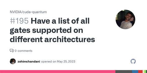 Have A List Of All Gates Supported On Different Architectures · Issue