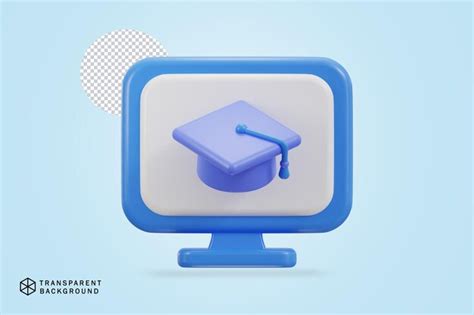 Premium Psd Computer Monitor Display And Graduation Cap Online
