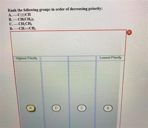 Solved Rank The Following Groups In Order Of Decreasing
