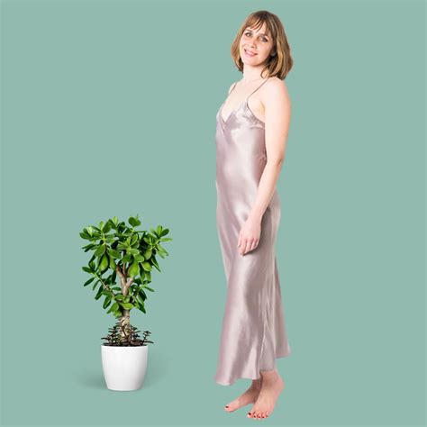 Womens Mulberry Silk Nightgown Taupe Forsters Finery
