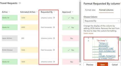 Sharepoint List Form Formatting Json Examples