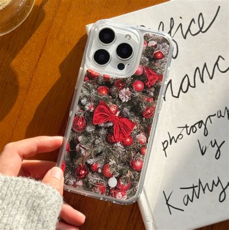 고요무드 당일출고맥세이프🎄 리본 트리 풀커버 젤리 하드 케이스 크리스마스