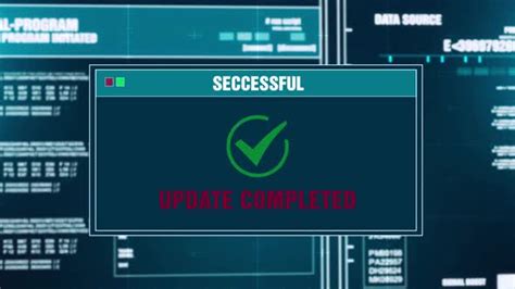 Software Update Progress Warning Message Update Completed Alert On Screen Backgrounds Motion