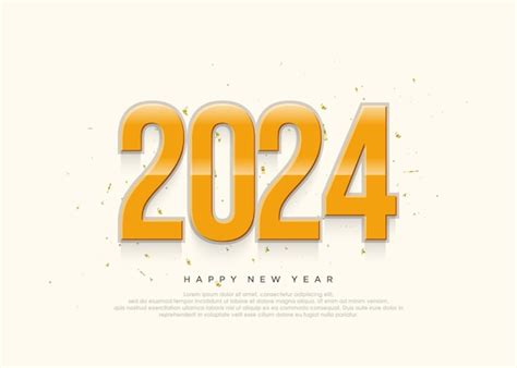 축하를 위한 새해 복 많이 받으세요 2024 배경 프리미엄 벡터