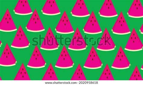 Illustration Background Watermelon Patern Green Watermelon Stock Vector