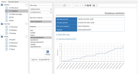 ApexSQL Monitor Feature Highlight Reporting