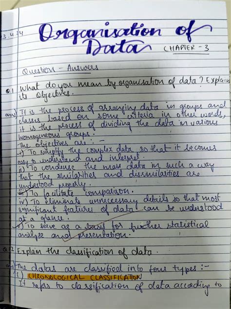 Organisation Of Data Class 11 Statistics Pdf