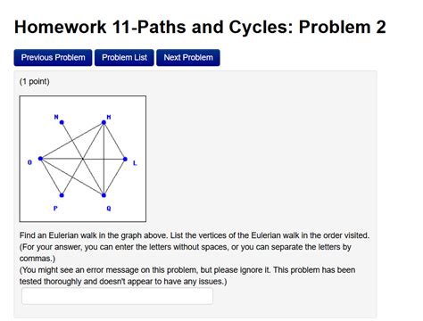 Solved 1 ﻿pointfind An Eulerian Walk In The Graph Above