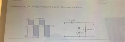 Solved Determine V For The Figure Shown Below For The Input Chegg