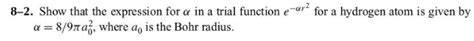 Show That The Expression For Alpha In A Trial