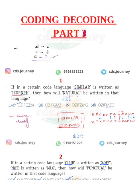 Basic Coding Decoding Pdf