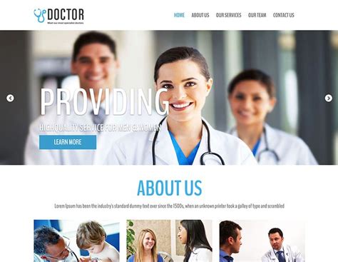 Doctor Is A Simple Responsive HTML Template For Clinical Purpose Responsive DesignW C