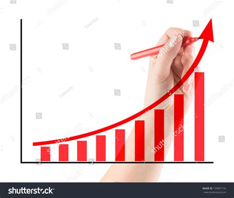 Hand Drawing Red Arrow Graph Stock Photo Shutterstock