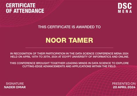 Noor Tamer On Linkedin Datascience Dscmenaconference