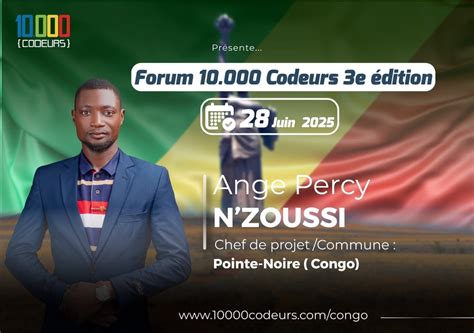 Congo Accompagner La Jeunesse De Pointe Noire Vers Les Métiers Du Numérique 10000 Codeurs