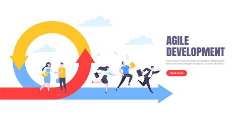 Agile Development Methodology Business Concept Flat Style Design Vector Illustration Isolated On