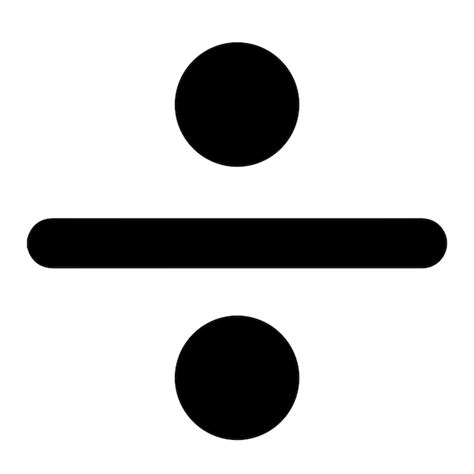 Premium Vector Division Symbol Basic Mathematical Symbols Sign