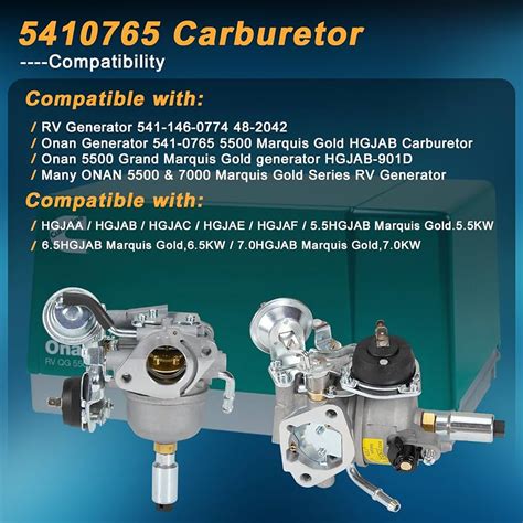 Onan Generator Carburetor 5410765 Carburetor Kit Replacement For Onan