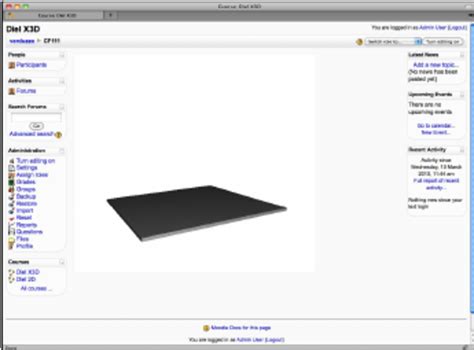 The 3d Interface Integrated In Moodle Showing A Learning Room Two