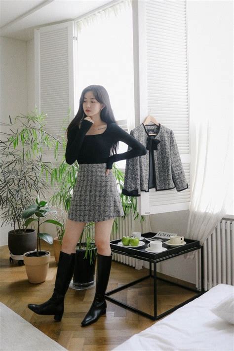 Fashion 에 있는 Milan님의 핀 세련된 드레스 패션 의상 한국 스타일