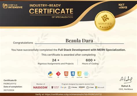 Beaula Dara On Linkedin Nxtwave Ccbpians Nxtwave