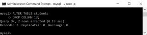 How To Delete A Column From MySQL Table