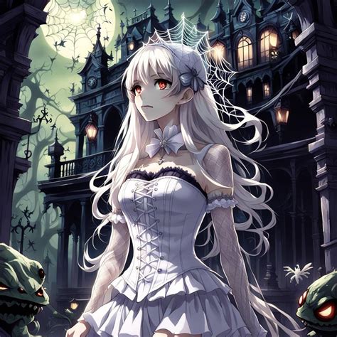 Haunted Mansion Ghost Girl V2 Anime Style Ai Generated Artwork