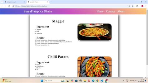 surya pratap singh on linkedin web dev css created project
