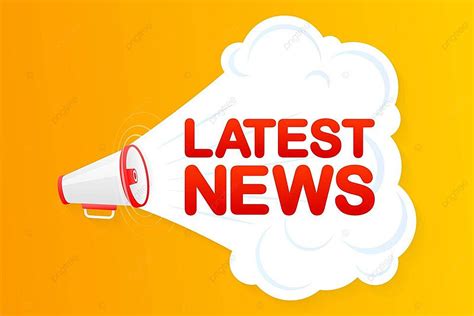 Illustration Of A Vector Megaphone Yellow Banner Featuring A Sign With