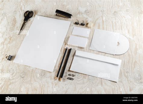 Stationery And ID Template Stock Photo Alamy