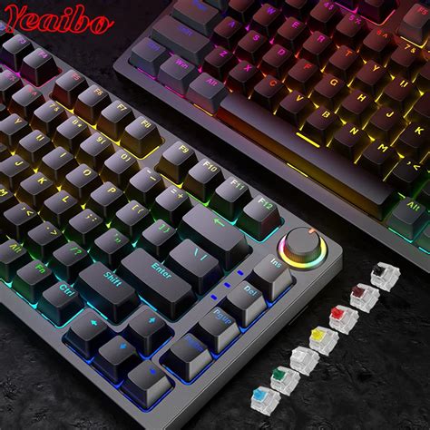 Rain Bowretro Macro Pc Switches Rgb Switch Tablet Backlit For Win Ios Gaming Transparent Gamers