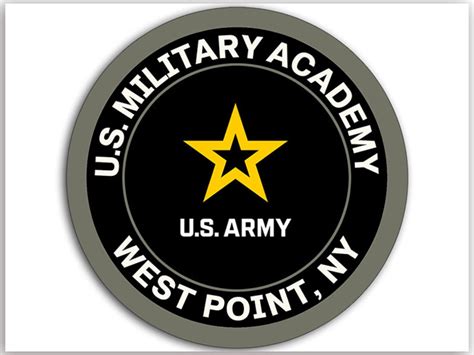 3x3 Inch Round U S Military Academy West Point Army Base Sticker Decal