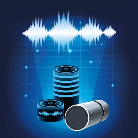 Premium Vector Smartphone Voice Recognition Speaker