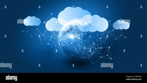 Cloud Computing Design Concept Digital Connections Technology