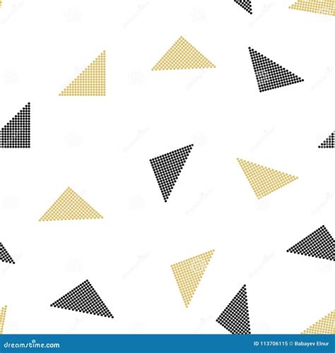 Vector Seamless Pattern Modern Stylish Texture Repeating Geometric Tiles With Dotted Triangles