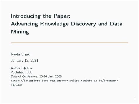 advancing knowledge discovery and data mining pdf databases computer software and applications